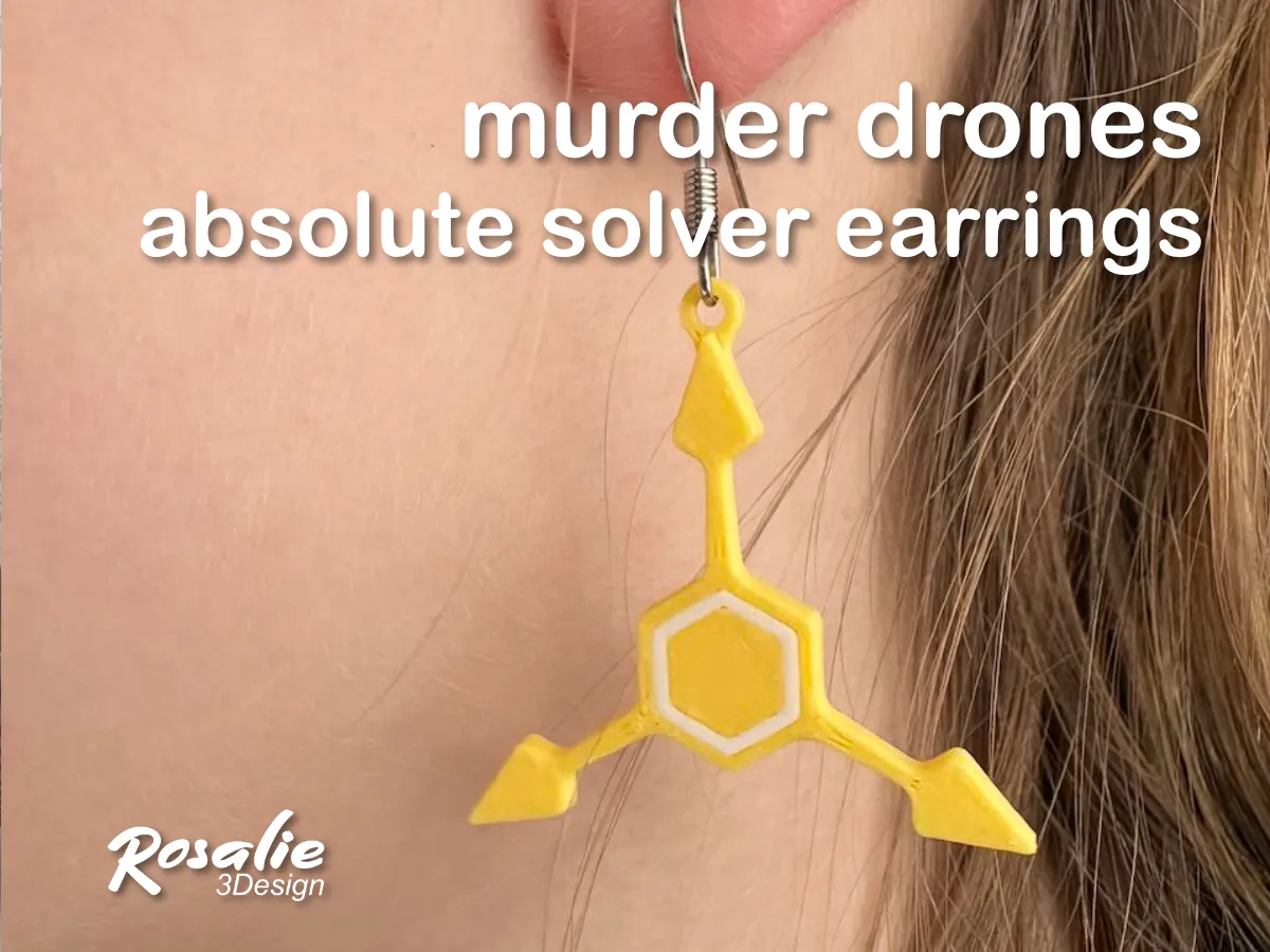 Murder Drones Absolute Solver Earrings - Free 3D Print Model - MakerWorld