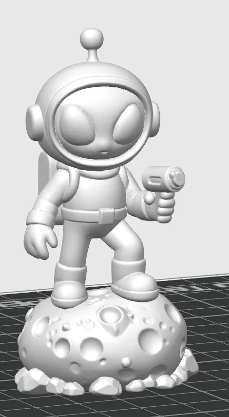 Alien astronaut spaceman on rock by Badboyturnz MakerWorld: Download ...