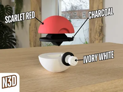 PokeBall by N3D MakerWorld: Download Free 3D Models