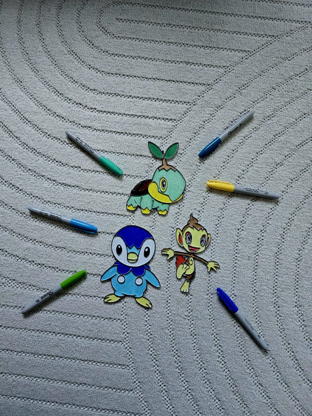 Pokemon Starter Gen 4 Coloring Sheet Color Plate by Merilno3D - MakerWorld