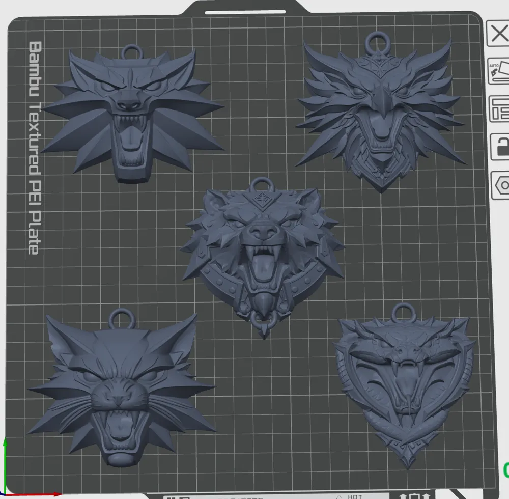 Witcher Medallions - Free 3D Print Model - MakerWorld