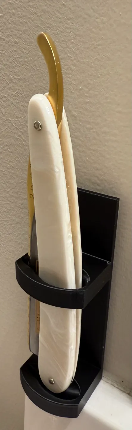 straight razor wall holder by Stoner - MakerWorld