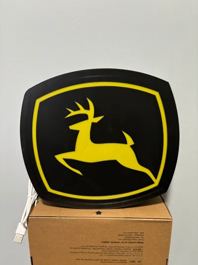 John Deere logo LED light box by Balorfan85 - MakerWorld