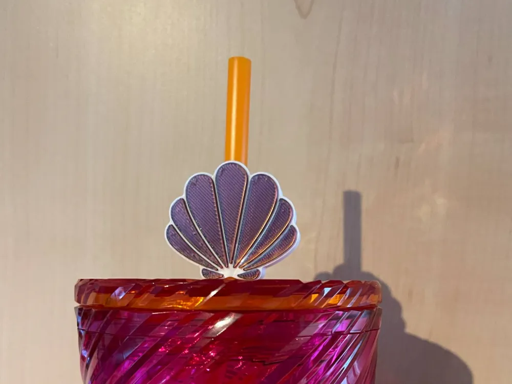 Cute Shell Straw Topper v1 by Studio Blue Craft House MakerWorld ...