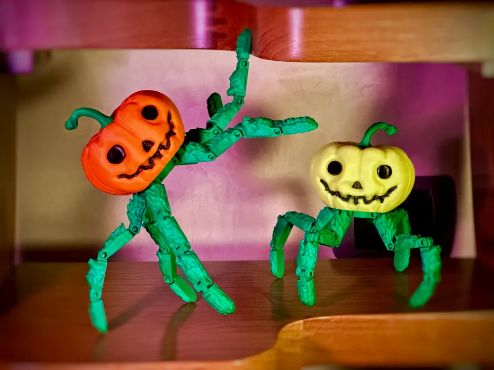 Articulated PumpkinSpieder print in place by 3DProtoLab - MakerWorld