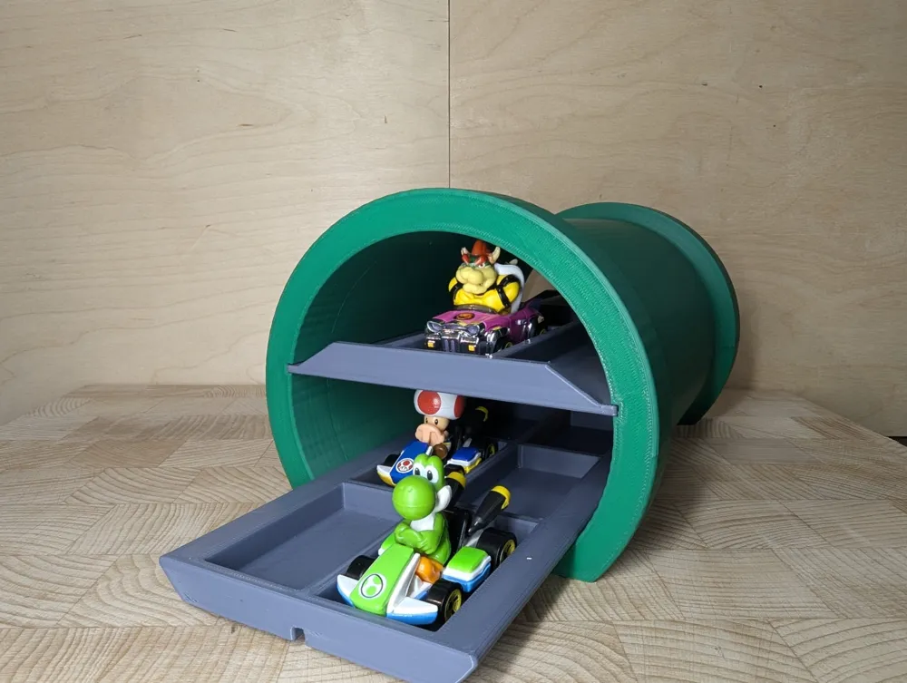 SM64 Mario Raceway Pipe- Hot Wheels Display/ Track - Free 3D Print ...