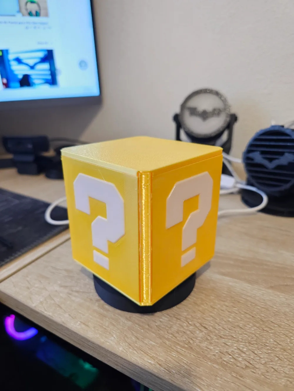 Super Mario Mystery Block Led Lamp 001 - Free 3D Print Model - MakerWorld