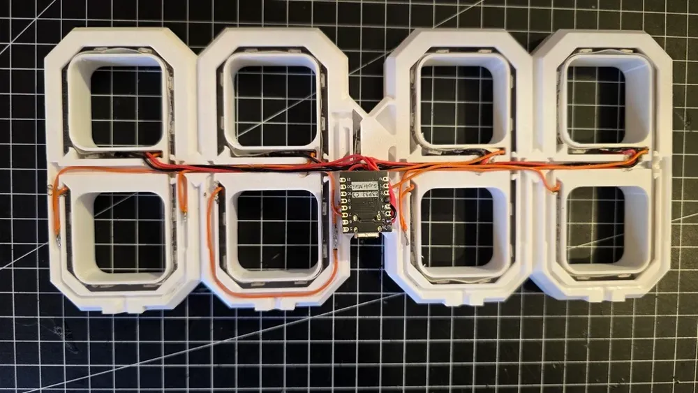led-digital-clock-with-ws2812b e esp32c3supermini - Free 3D Print Model ...