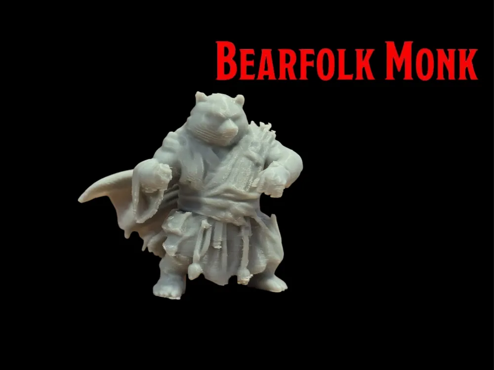 DnD Bearfolk Monk Miniature by MikeGyver - MakerWorld