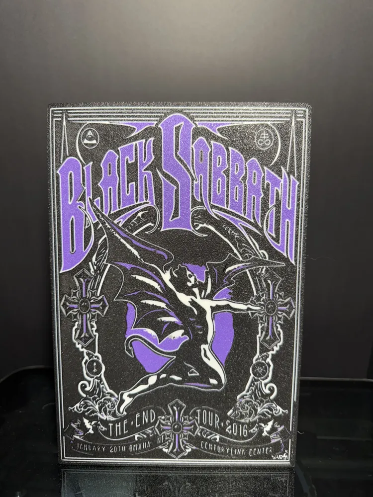 Black Sabbath LED Lightbox - Free 3D Print Model - MakerWorld