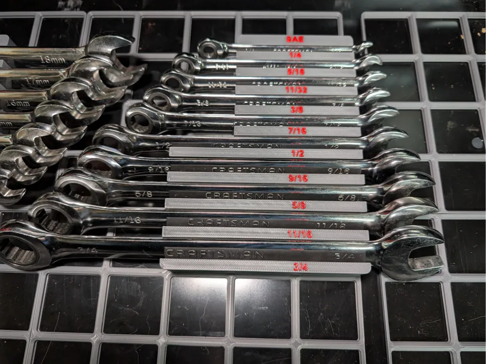 Gridfinity Craftsman SAE Ratschenschlüssel-Ablage von eigthcypher ...