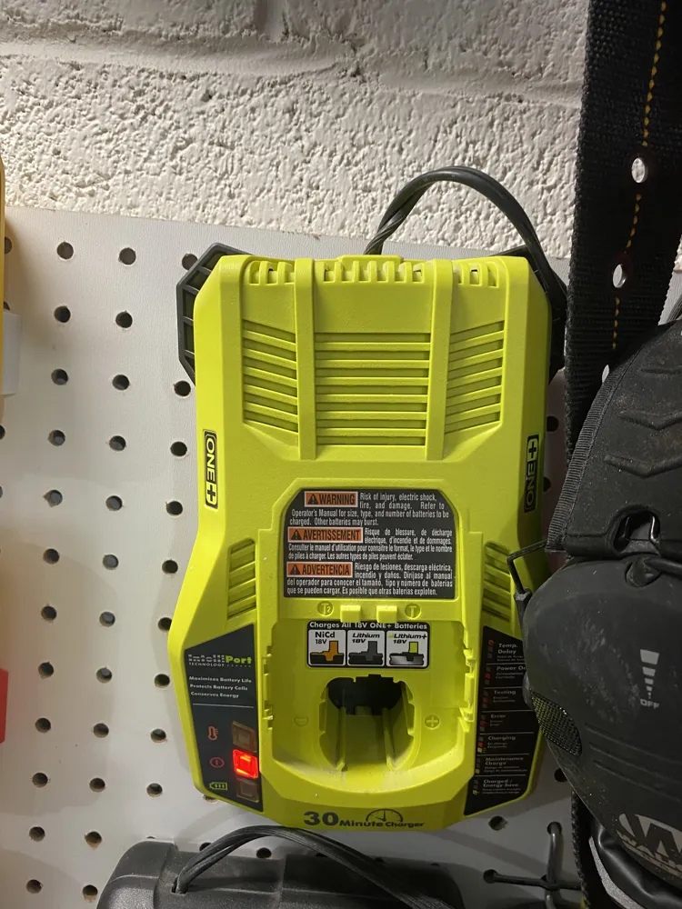 Ryobi P117 Charger Pegboard mount by ari_m - MakerWorld