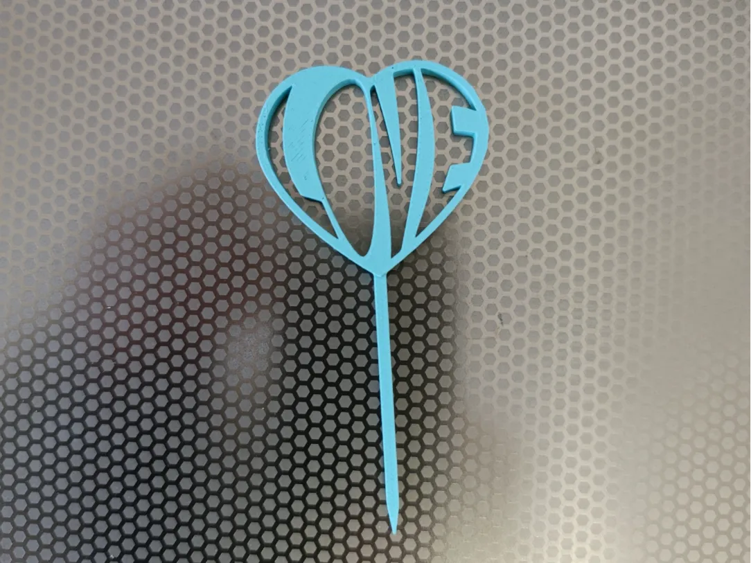 Cake Topper Coeur Love - Free 3D Print Model - MakerWorld