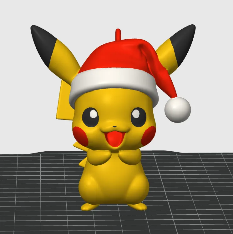 Santa Pikachu Ornament - Free 3D Print Model - MakerWorld