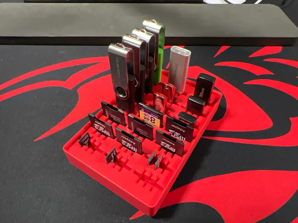 gridfinity usb (micro) sd storage combination by TheBaum MakerWorld ...