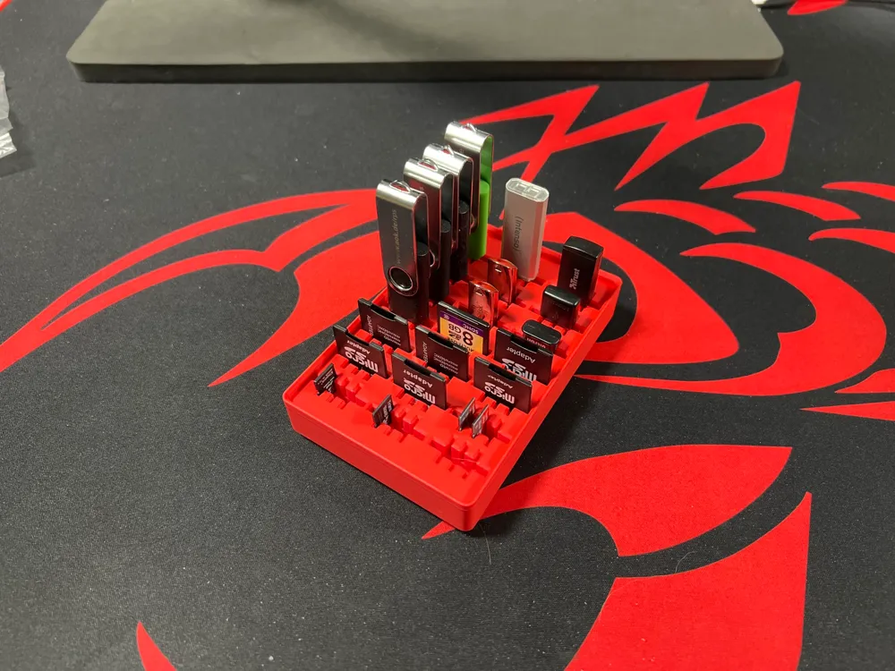 gridfinity usb (micro) sd storage combination - Free 3D Print Model ...