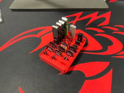 gridfinity usb (micro) sd storage combination by TheBaum MakerWorld ...