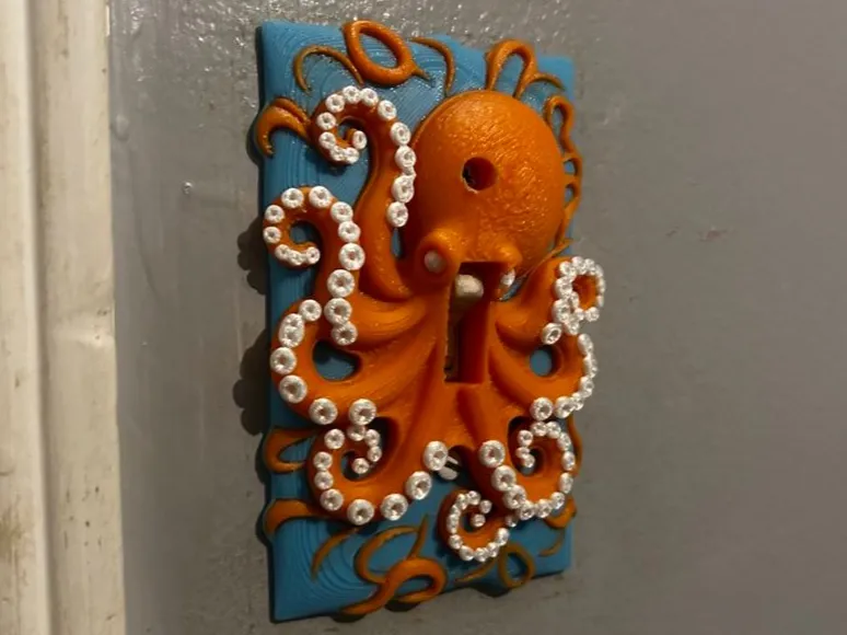 Octopus Light Switch Cover Plate by Timberlake Creations MakerWorld ...