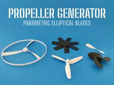 Propeller Generator - Parametric Elliptical Blades by Koolm MakerWorld: Download Free 3D Models