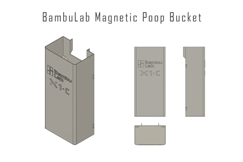 Bambu Lab Magnetic Poop Chute Purge Bucket by Andrlík Petr - MakerWorld