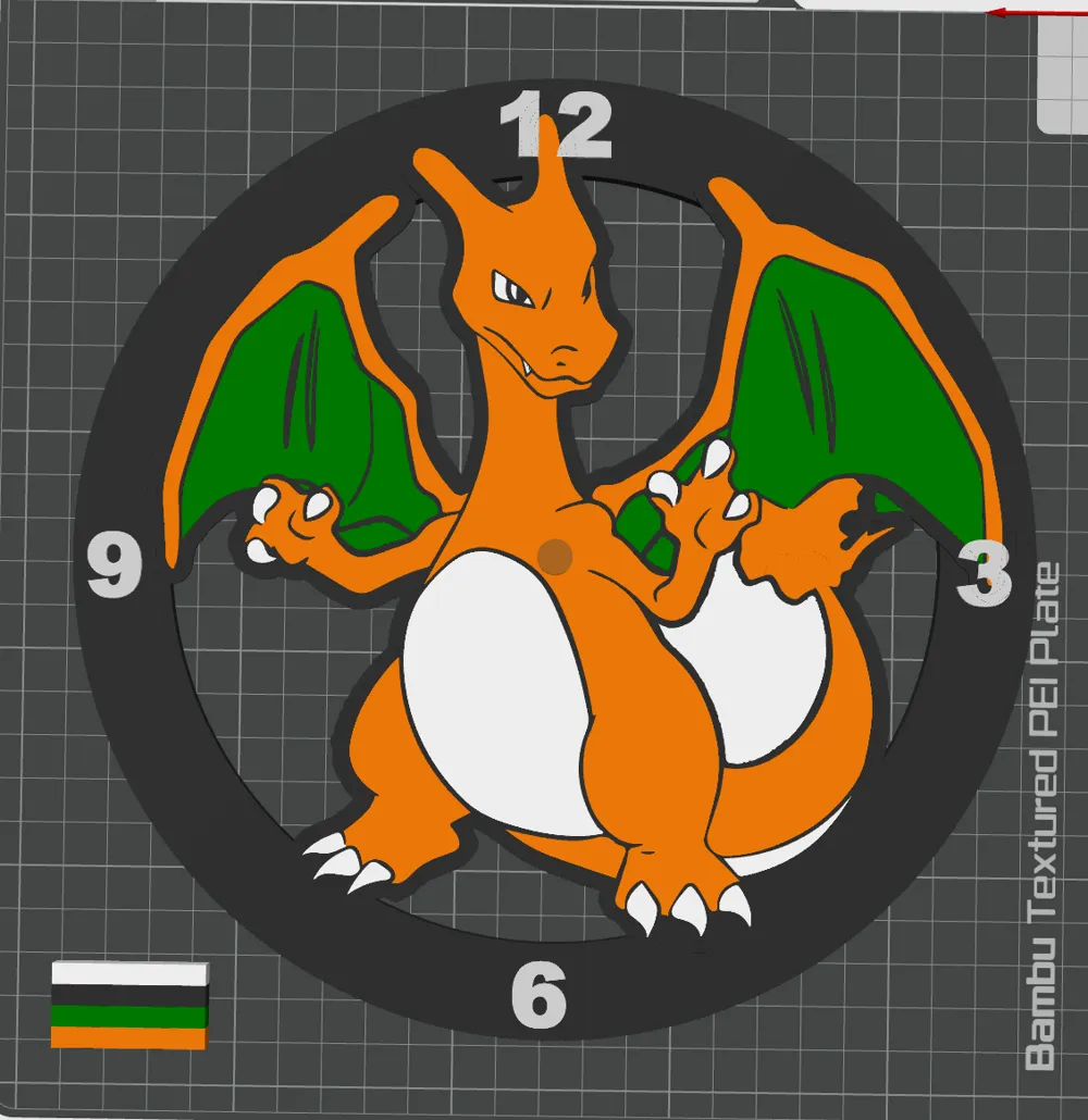 Charizard Clock by Chris73 MakerWorld: Download Free 3D Models