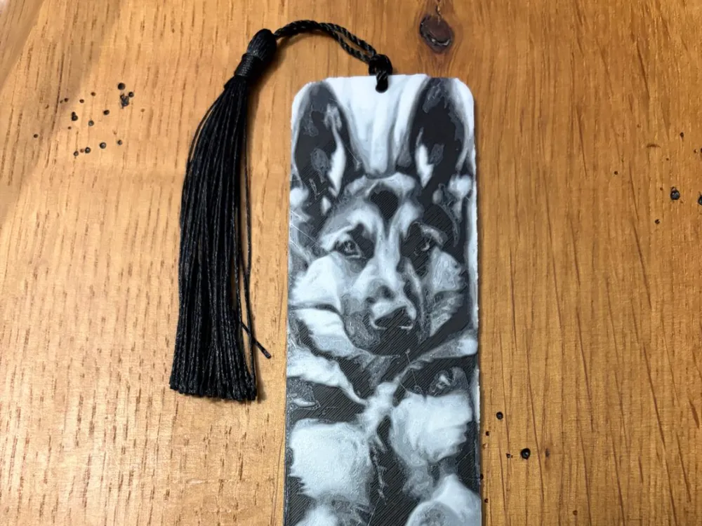 German Shepherd dog bookmark - Free 3D Print Model - MakerWorld