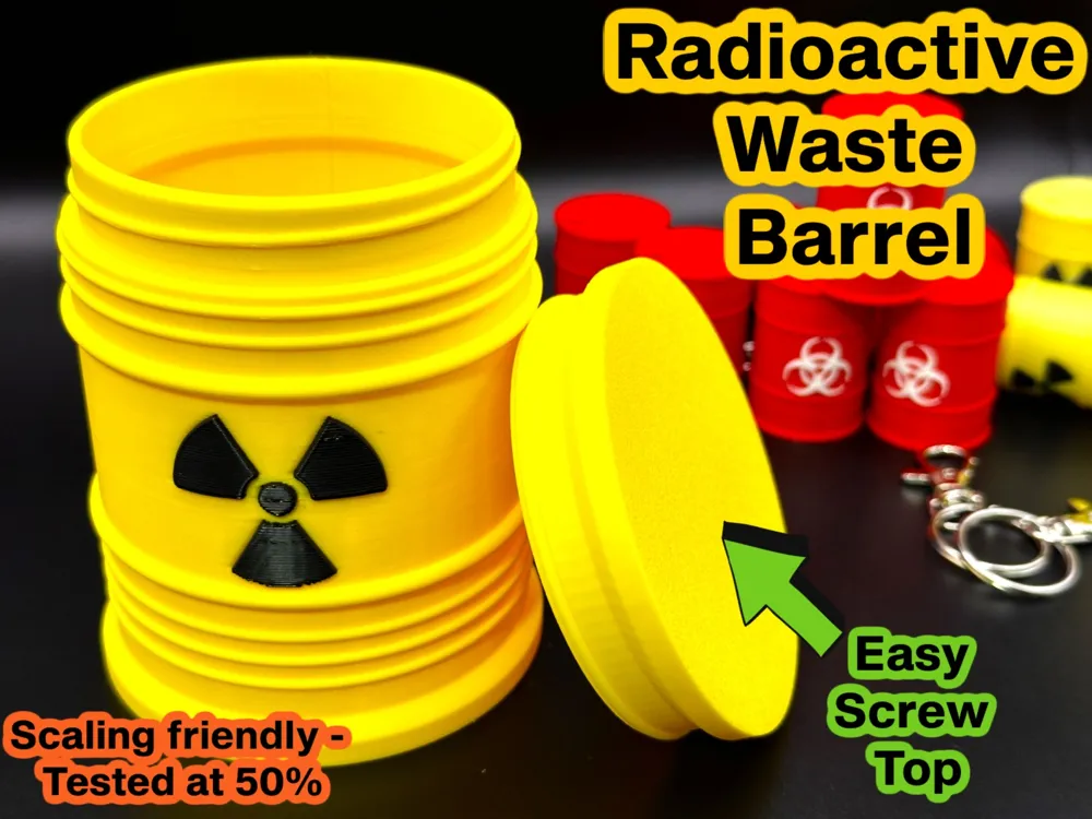 Radioactive Waste Barrel Screw Top Container - Free 3D Print Model ...
