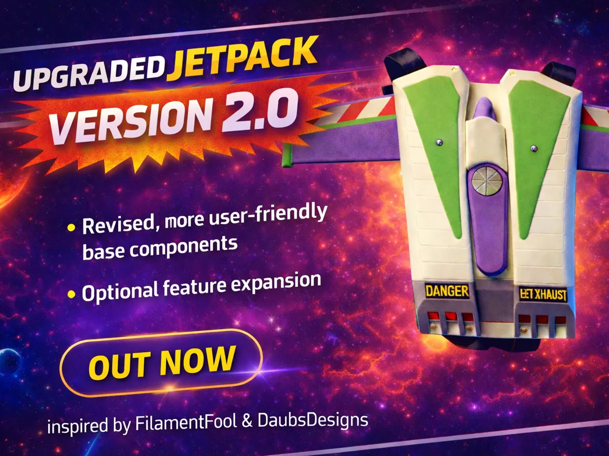 Buzz Lightyear FULL MOTORIZED Jetpack - Free 3D Print Model - MakerWorld