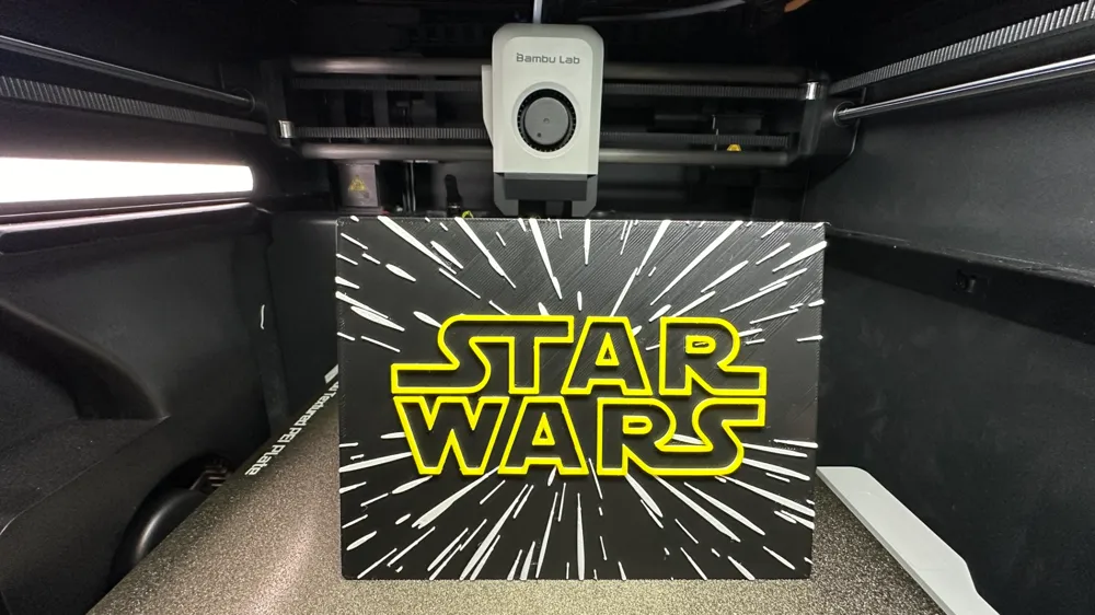 Star Wars logo in hyperspace by TheProb - MakerWorld