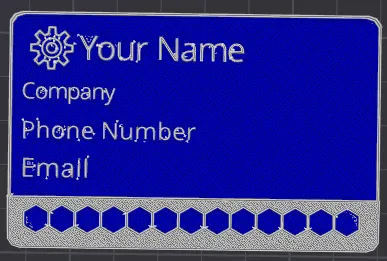 Parametric Business Cards (Customizable!) by Dave MakerWorld: Download ...