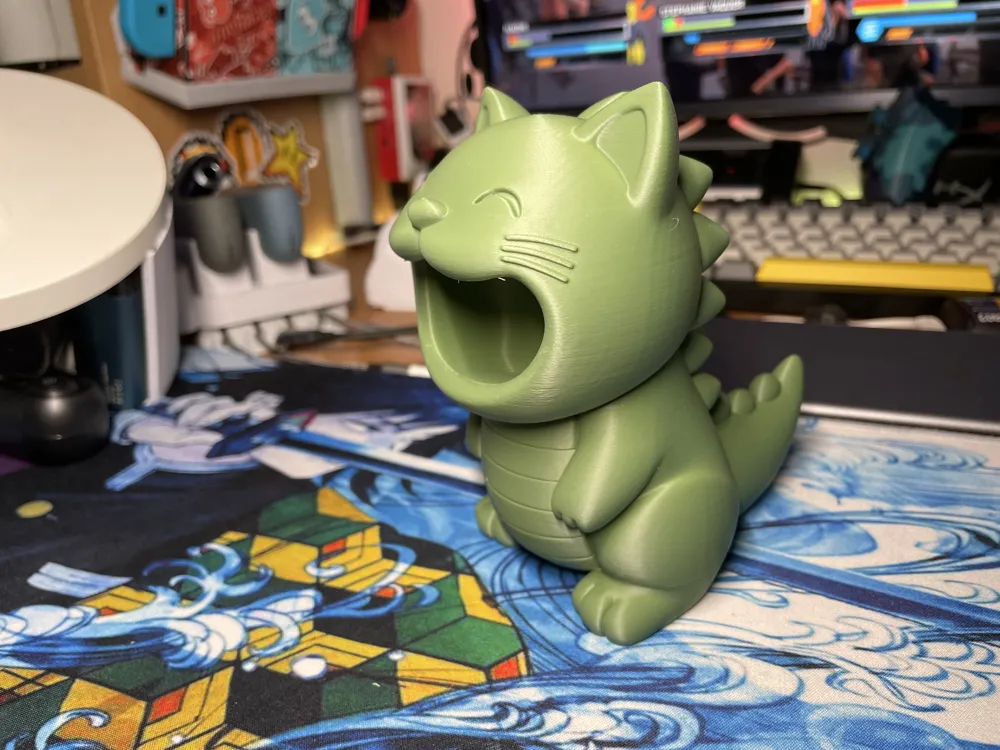 CatSaurus Catch-All Tray (Dual Size) by Losco Makes MakerWorld: Download Free 3D Models