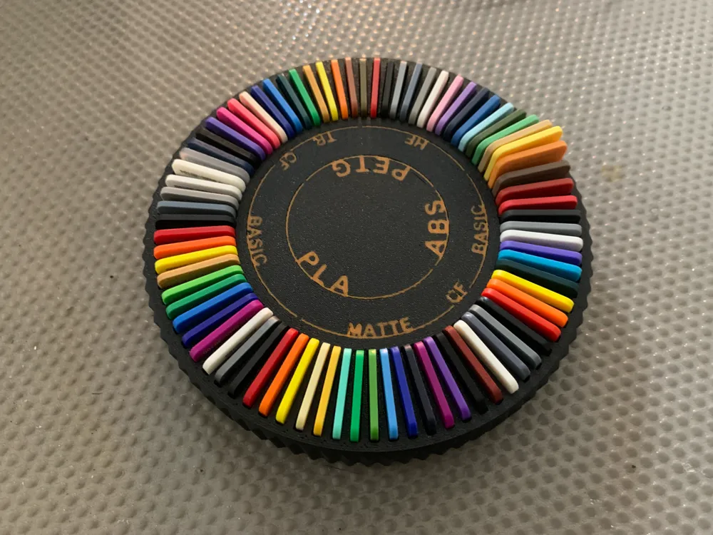 NEW SWATCHES Spinning filament display with names Remixed by McFly ...