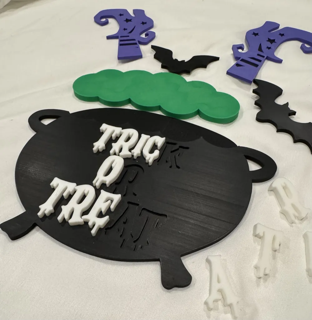 Trick or Treat Witch Sign by TP3D MakerWorld: Download Free 3D Models