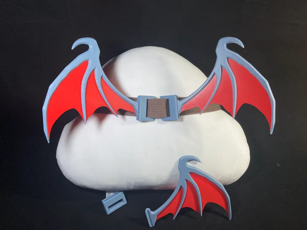 Halloween little devil wings (Easy installation) - Free 3D Print Model ...
