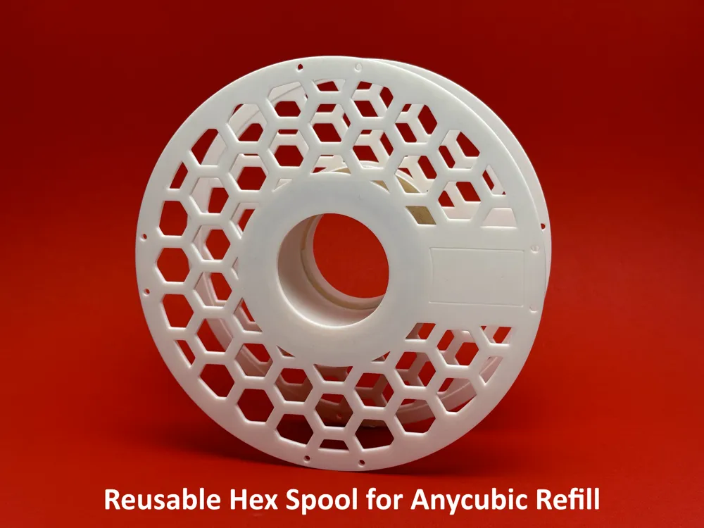 Reusable Hex Spool for Anycubic Refill by Pitshaft MakerWorld: Download ...