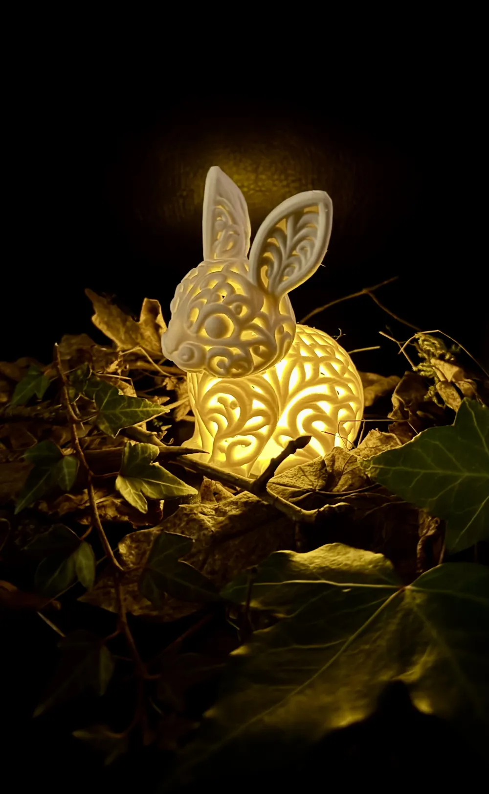 Rabbit in Ornament Style for LED Tealight - Free 3D Print Model ...