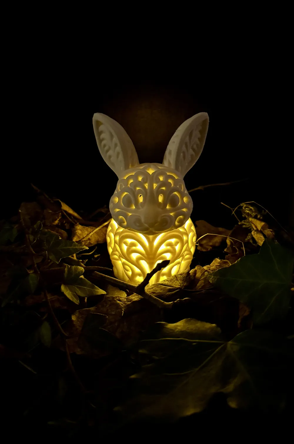 Rabbit in Ornament Style for LED Tealight - Free 3D Print Model ...