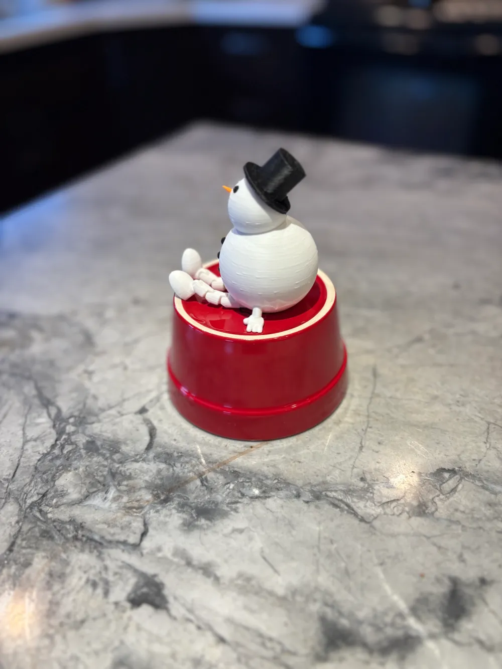 Articulated Snowman with Hat by Mecha Pecker - MakerWorld
