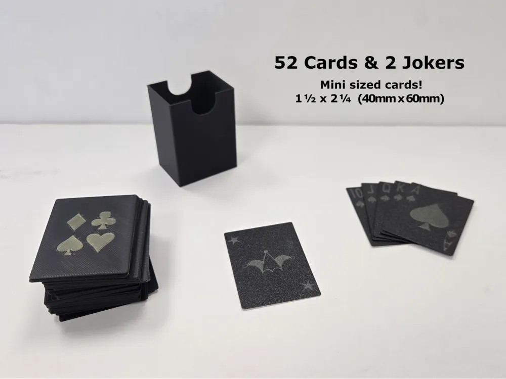 Mini Deck of Playing Cards & Case - Waterproof by robrmg MakerWorld ...