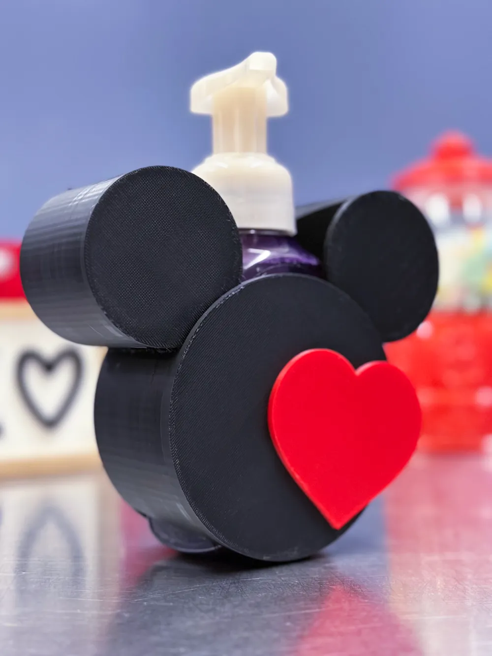 Mickey with Heart Bath and Body Soap Holder - Free 3D Print Model ...