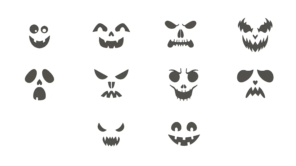 Pin The Face on The Pumpkin! (10 faces) by gobotoru - MakerWorld