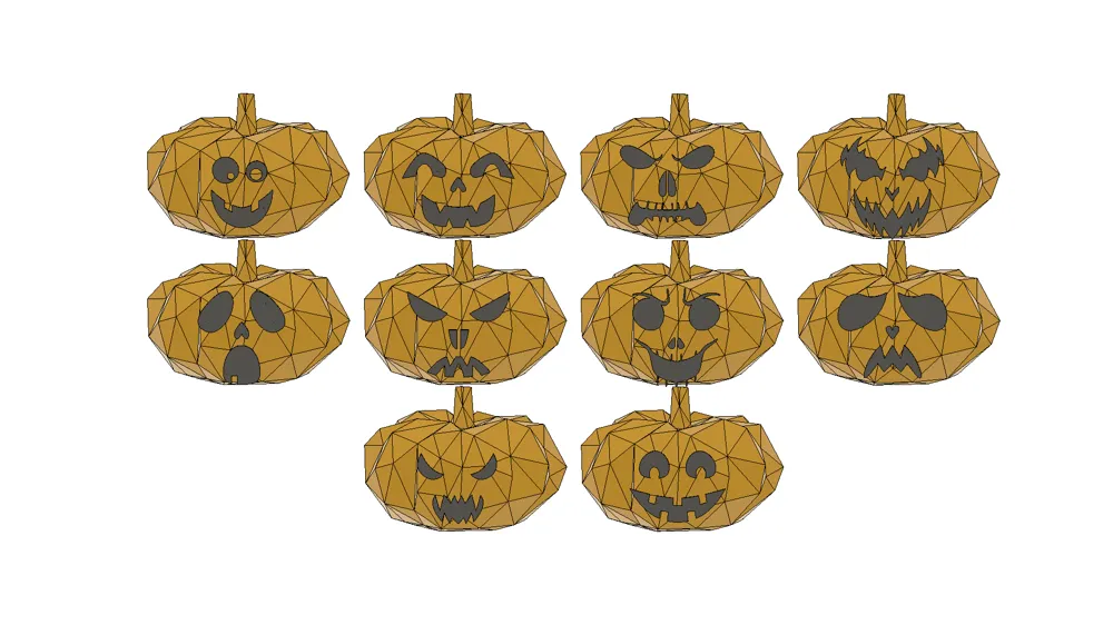 Pin The Face on The Pumpkin! (10 faces) by gobotoru - MakerWorld