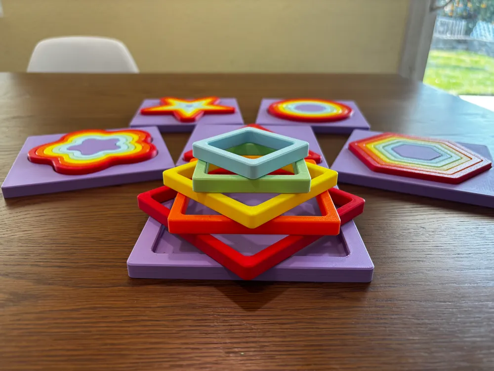 Shape Sorting Ring Puzzles! | Children's Toy by Sulena 3D Design ...