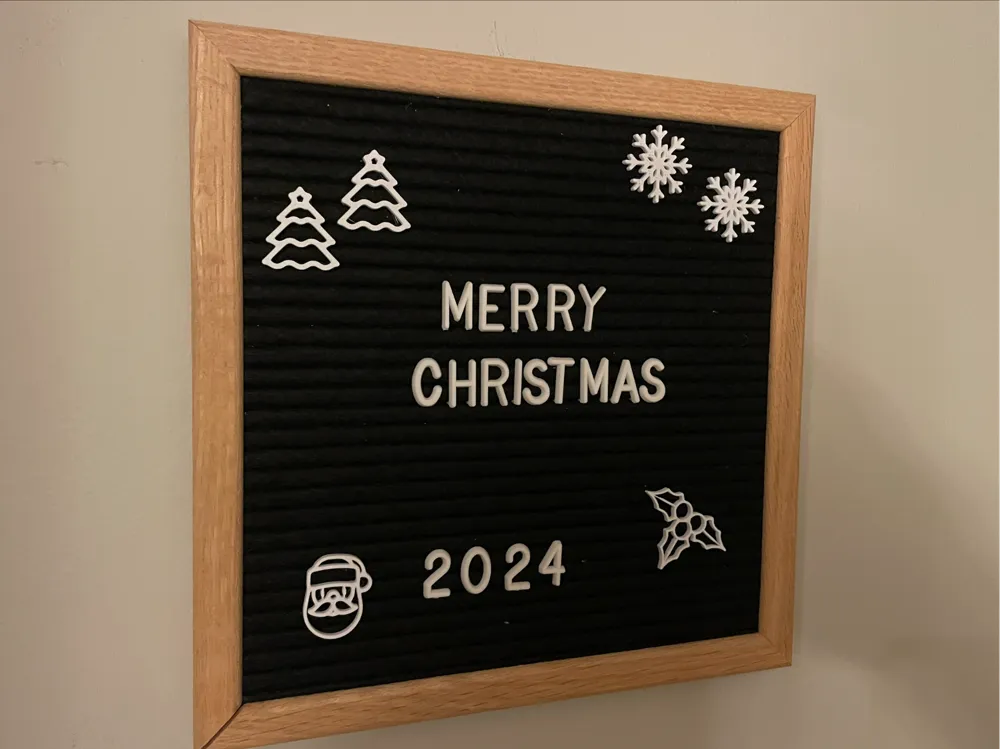 Felt Letter Message Board Christmas Characters by DuaneP - MakerWorld