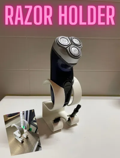 Razor Holder "Mustache Style" by Leif3D - MakerWorld