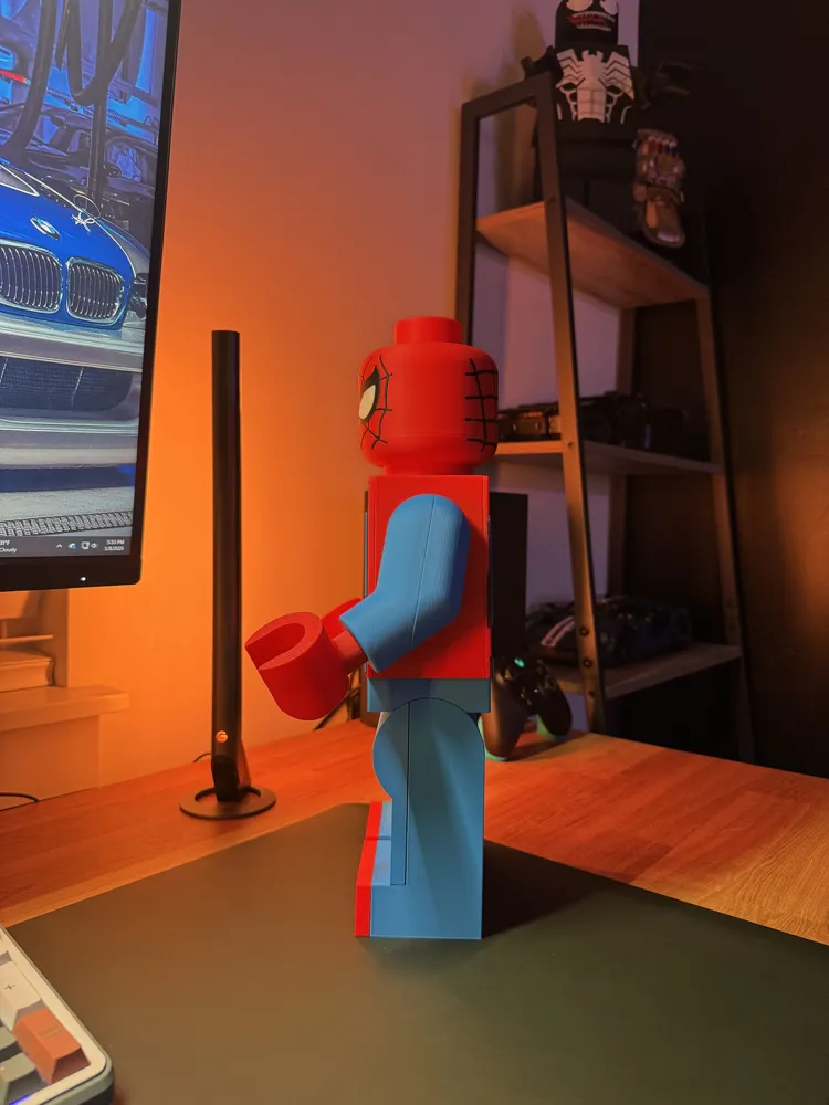 Classic Spiderman BRICK modular Figure 16" - Free 3D Print Model ...