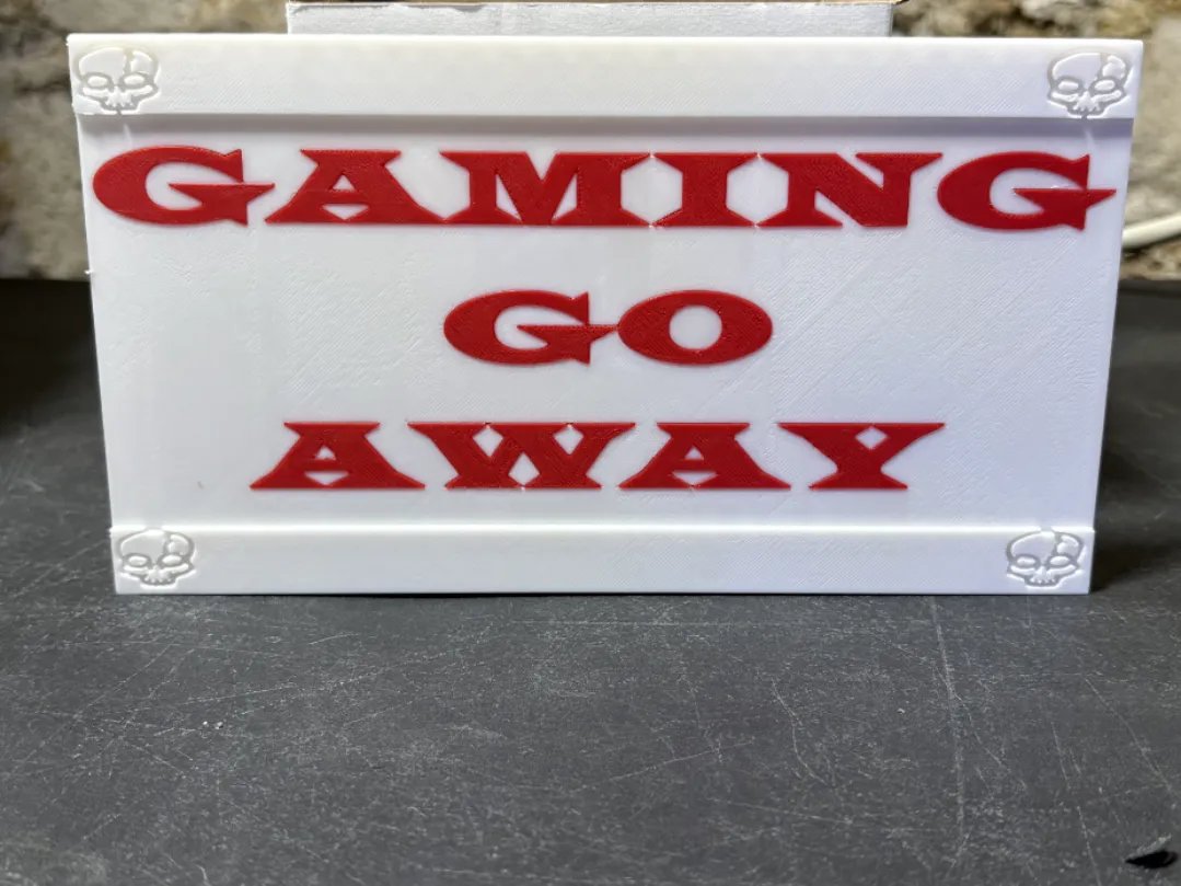 Do Not Disturb Gamer Sign Customizable Text 3 slot - Free 3D Print ...