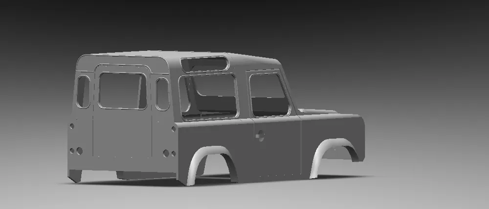 1/10 scale Land Rover Defender 90 RC body - Free 3D Print Model ...
