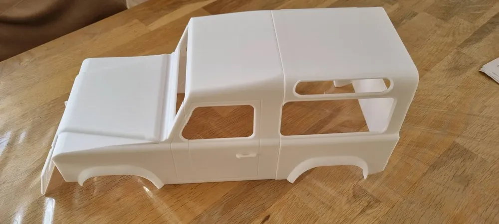 1/10 scale Land Rover Defender 90 RC body - Free 3D Print Model ...