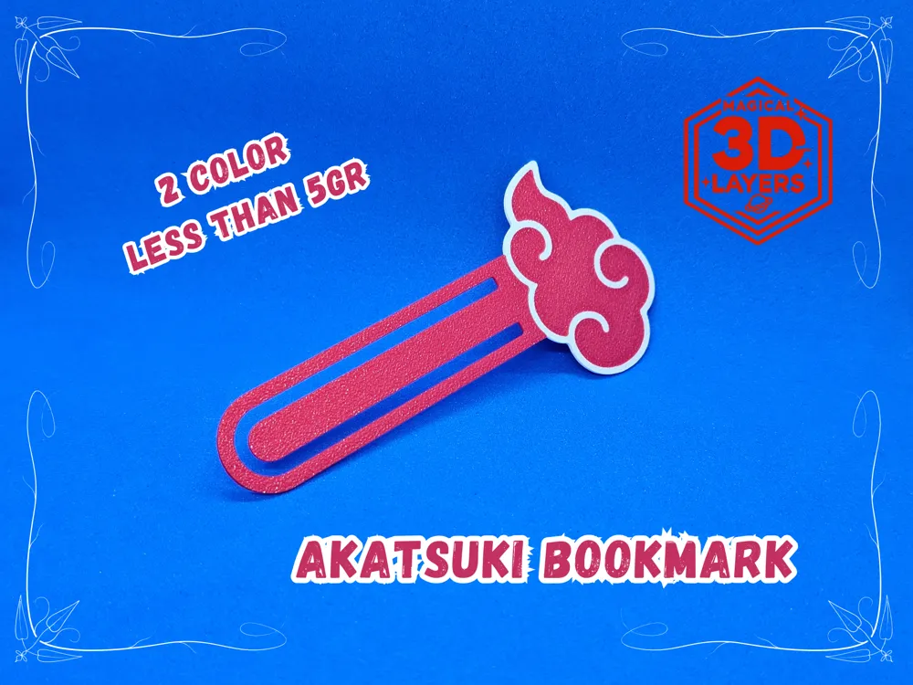 Akatsuki Bookmark by Nakiodev MakerWorld: Download Free 3D Models